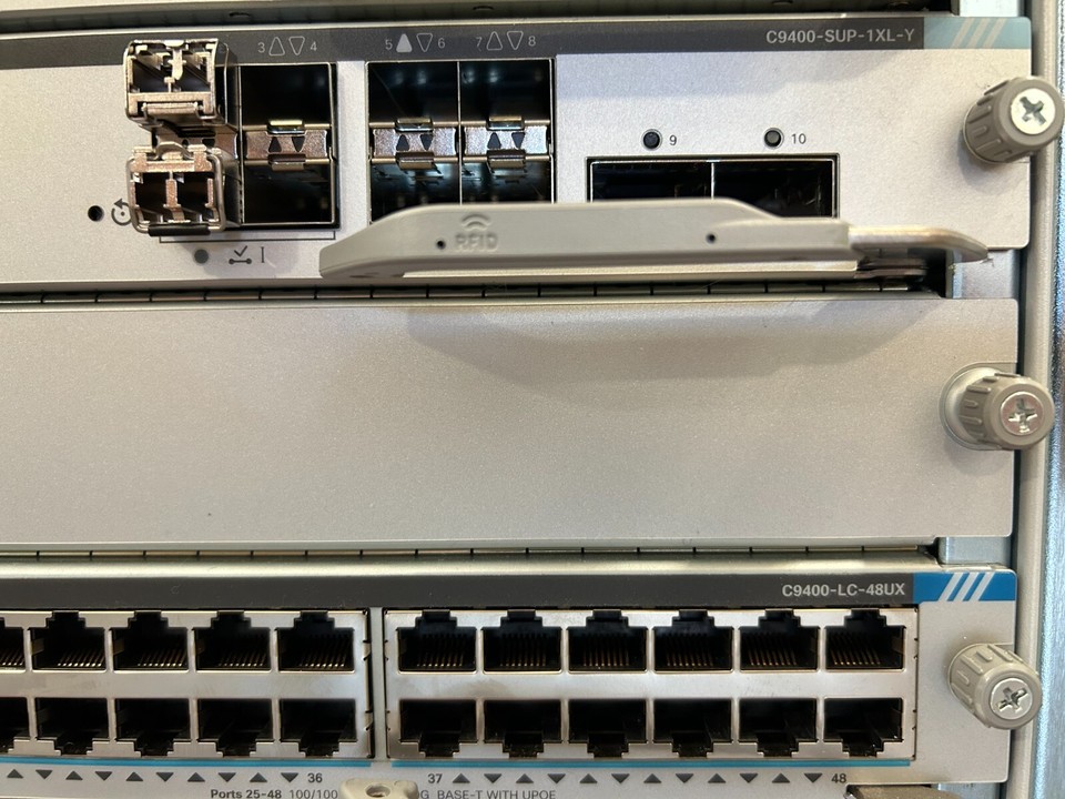 Cisco C9407R= 1x C9400-SUP-1XL, 3x LC-48UX, 4X 3200 PWR - New Cond ...