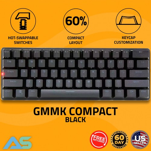 Glorious GMMK Compact 60% RGB Wired Modular Mechanical Keyboard - Brown ...