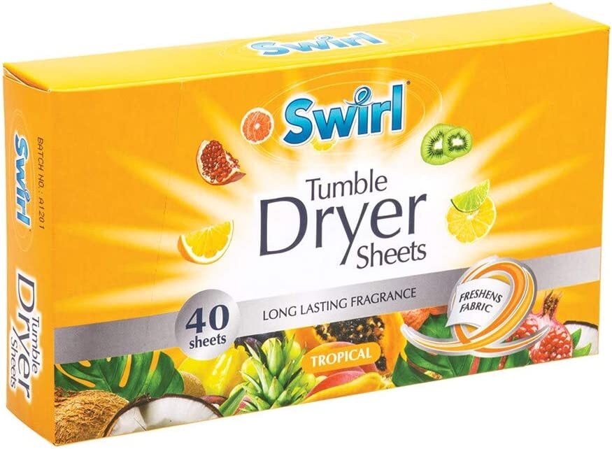 Laundry Swirl Tumble Dryer Sheets 35Pk Spring Fresh Fragrance Clothes ...