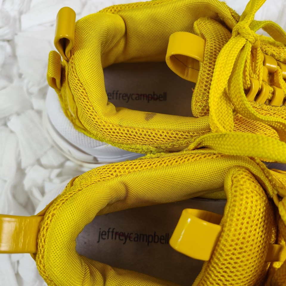 Jeffrey Campbell Shoes Womens Size 7.5 Yellow Chunky Mesh Platform ...