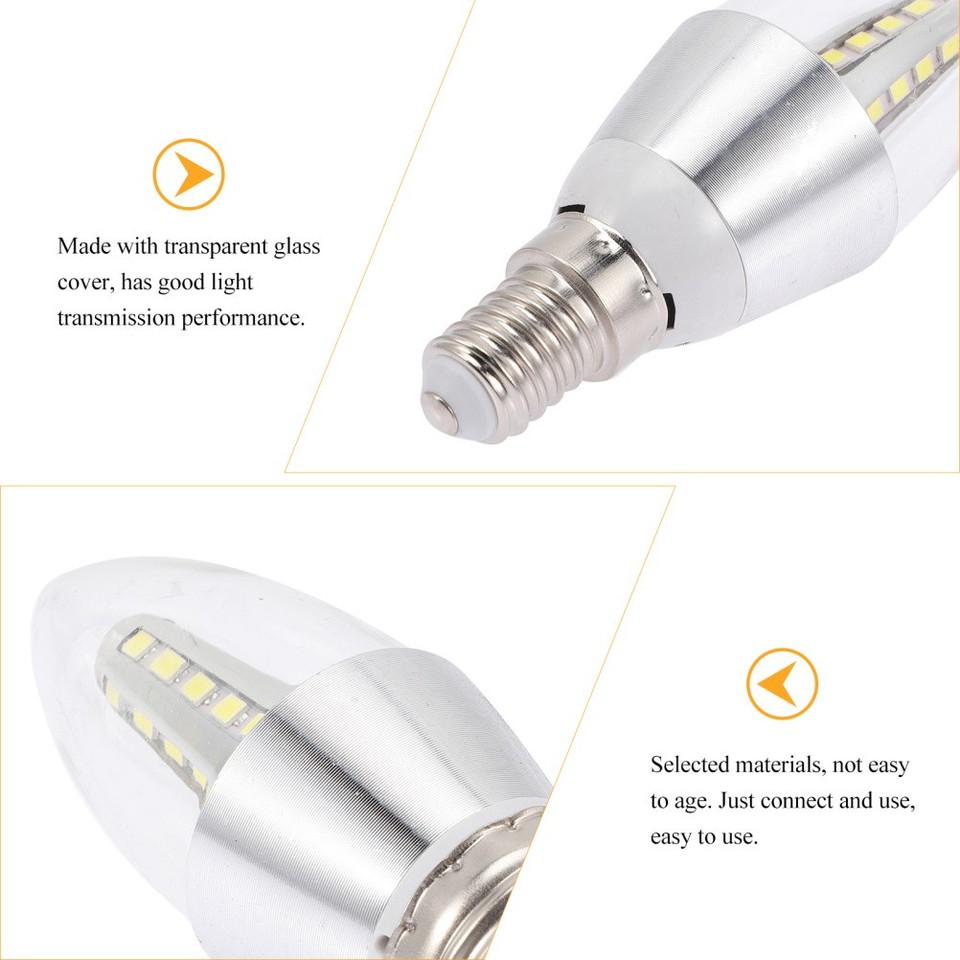 2pcs Candelabra Led Light Bulb E14 Socket 5w Replacement Led Chandelier ...