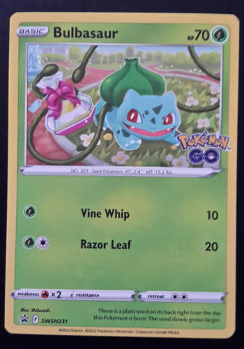 Bulbasaur SWSH231 - Black Star Promo - Sword & Shield - Pokémon Go - NM ...