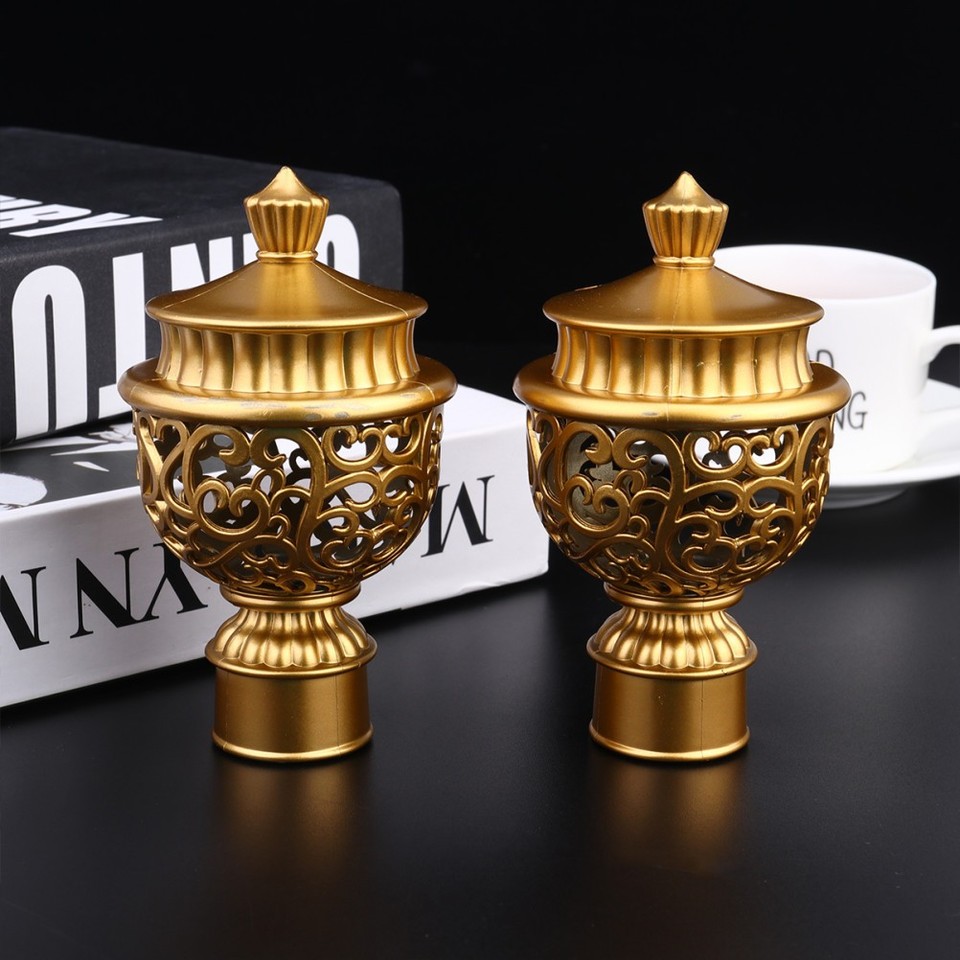 6pcs Decorative Window Curtain Rod End Creative Window Curtain Rod Head ...