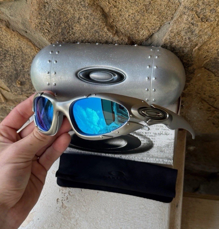 G1N with tags BRAND Vintage Sunglasses Oakley Plate Blue Fire Juliet x ...