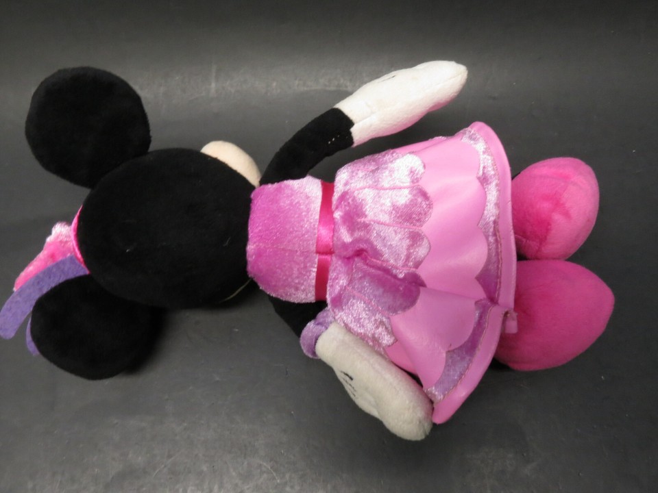 Minnie Mouse Disney Pink Dress 9 in. Plush Stuffed Animal Toy Doll | eBay