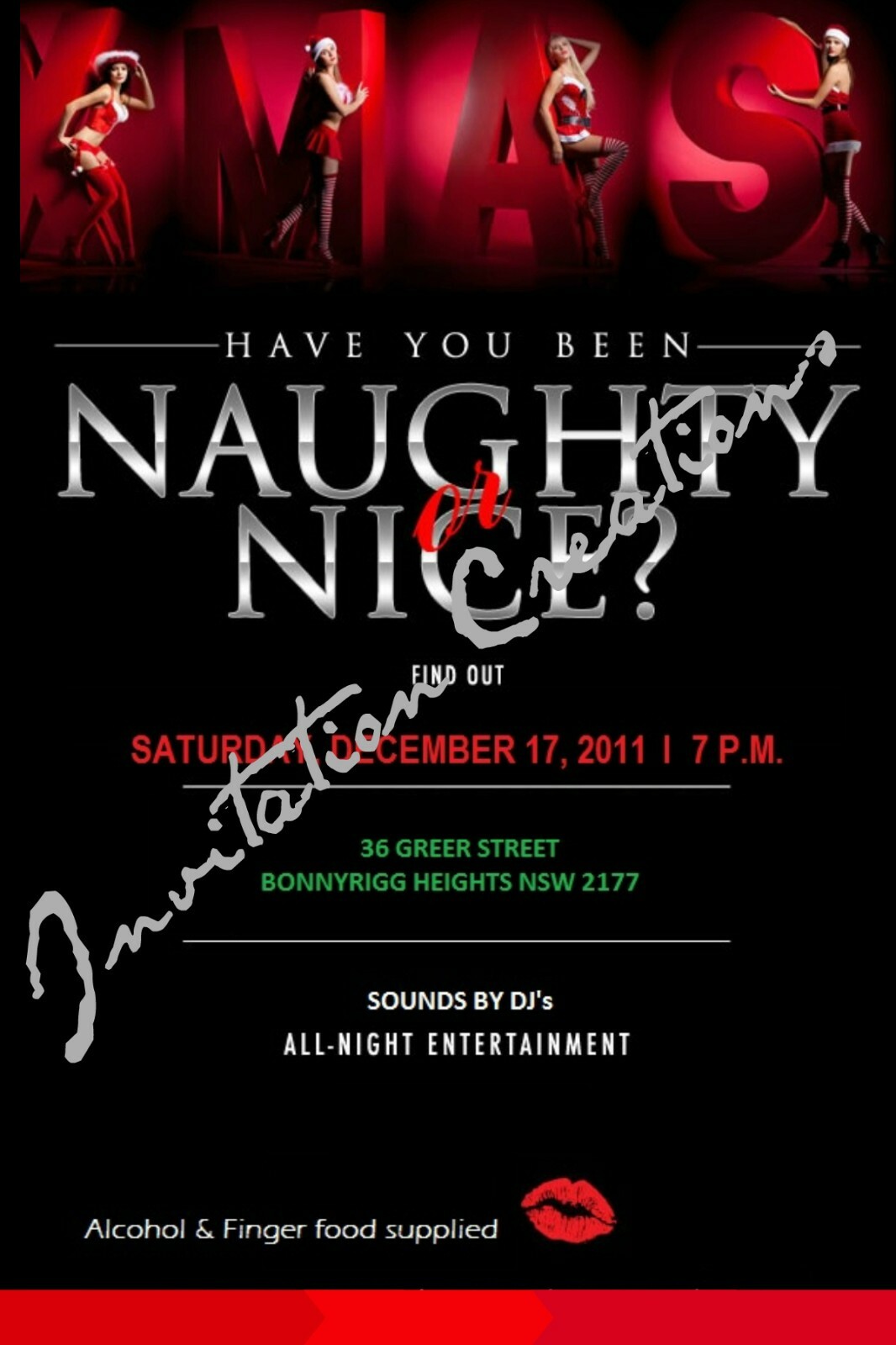 DIY Print Custom Merry Christmas XMAS Naughty Nice Santa Clause Party ...