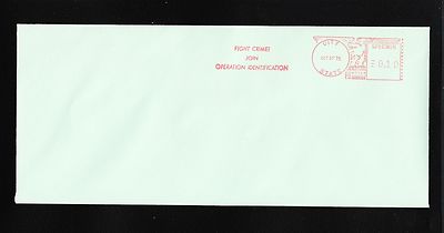 Meter Mail Slogan Specimen Eagle 10c 1975 Legal Size Green Envelope ...