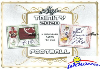 2020 Leaf Trinity Football Factory Sealed HOBBY Box-5 AUTOGRAPHS! | eBay