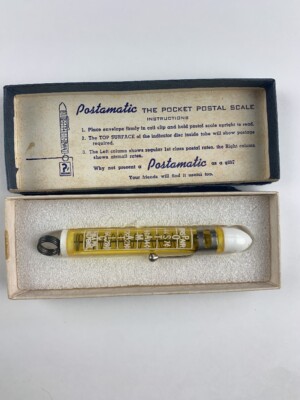 Vintage Postmatic Pocket Postal Scale W Box | eBay