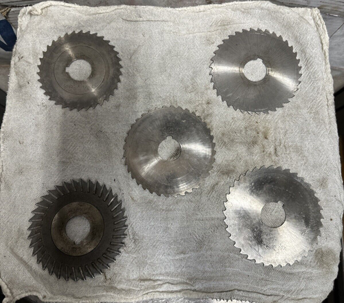 5pc 1” Arbor ~4” Horizontal Milling Machine Cutters Slitting Saw ...