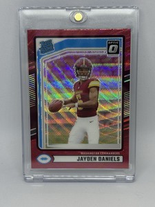 Jayden Daniels 2024 Donruss #389 Optic Preview - Red Wave Price Guide ...