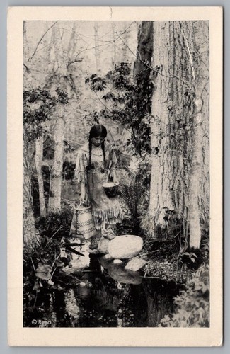 Native American Water Carrier by Roland W. Reed, Vintage c1910 Postcard ...