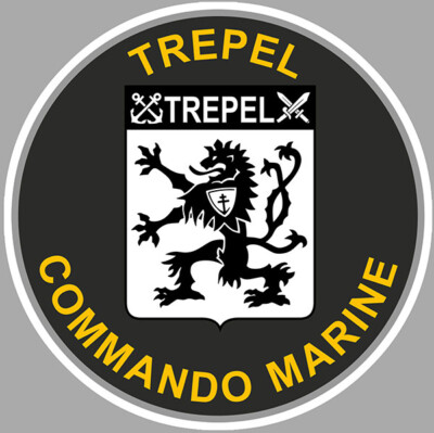STICKER COMMANDO TREPEL FORCES SPECIALES MARINE NATIONALE BLASON ARMEE ...