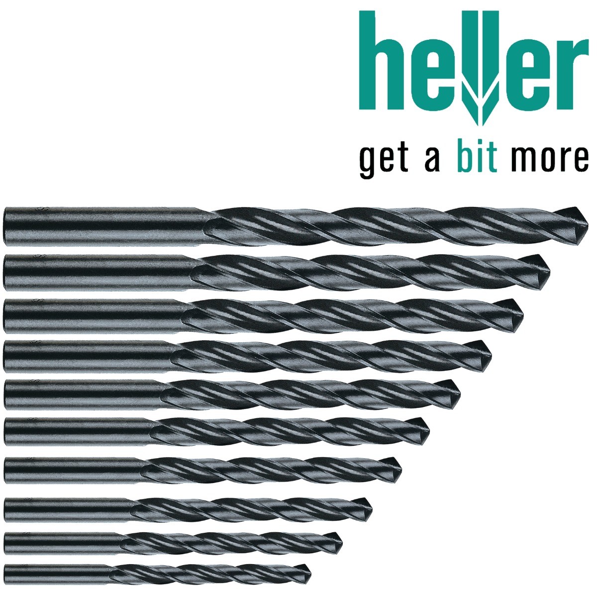 10x GERMAN HELLER HSS-R DRILL BITS 1-16mm Metric Rolled Jobber Steel ...