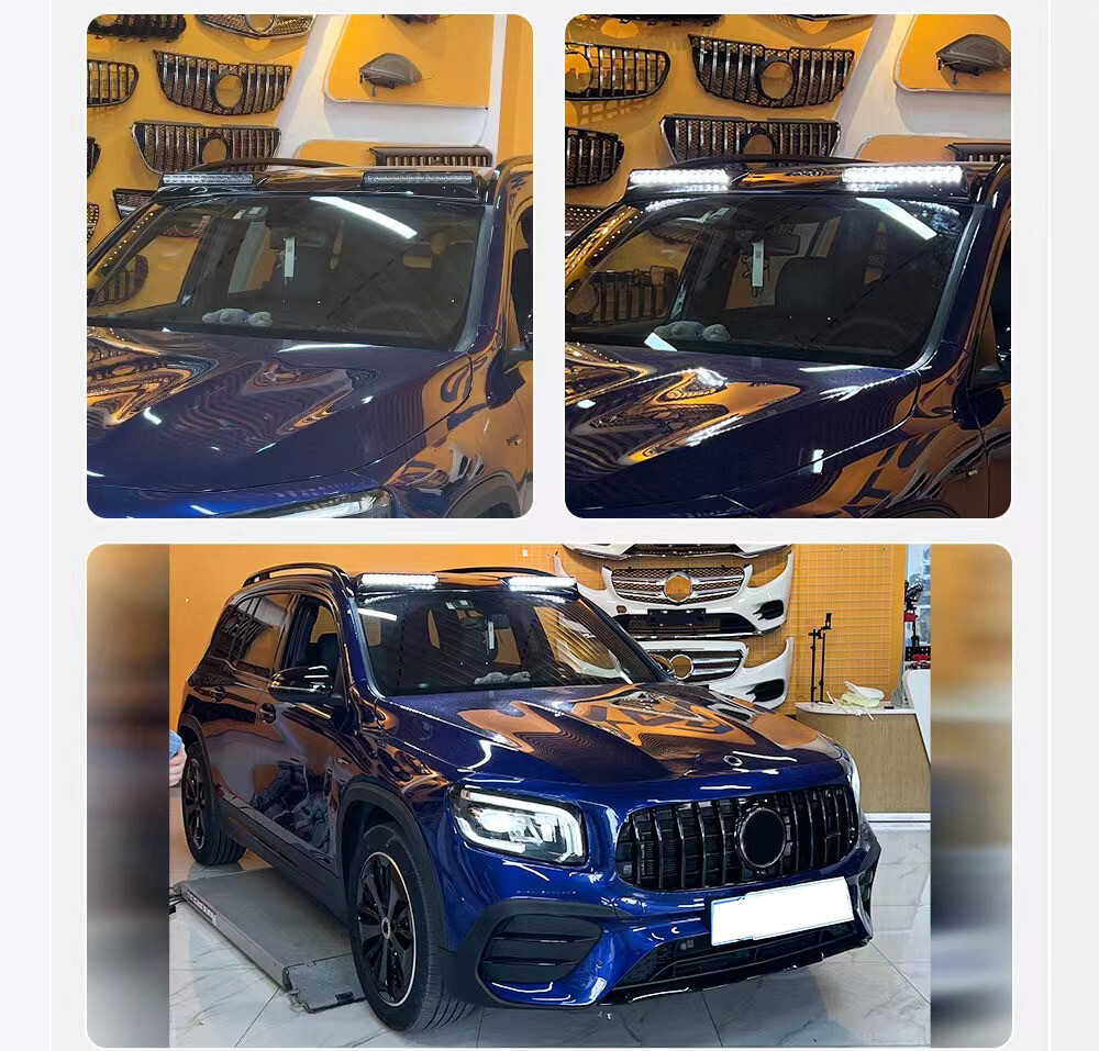 Roof light fits for Mercedes Benz GLB 2020-2024 top LED bars glossy ...