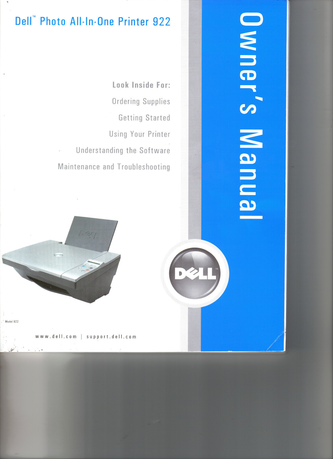DELL AIO 922 PRINTER OWNERS MANUAL | eBay