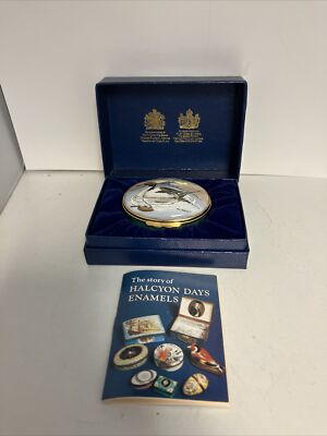 Halcyon Days Oval Enamel Box Signed Val Bennett's Northern Pintail Duck ...