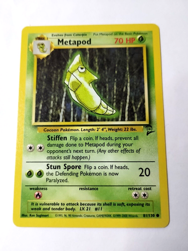 Pokémon TCG Metapod Base Set 2 81/130 Regular Unlimited Common ...