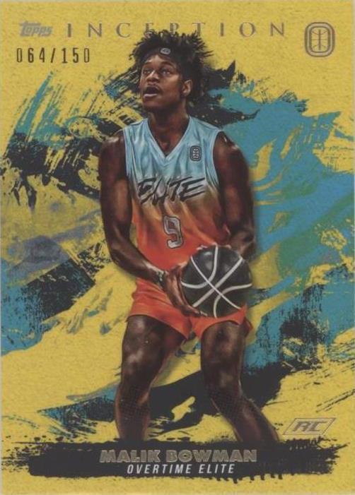 2021-22 Topps Inception OTE Overtime Elite - Malik Bowman #35 Yellow ...