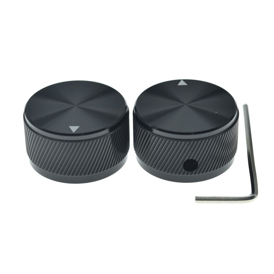 2pcs 30*17mm Aluminium Pot Knobs 1/4" Pot Control Knob fits Amplifier ...