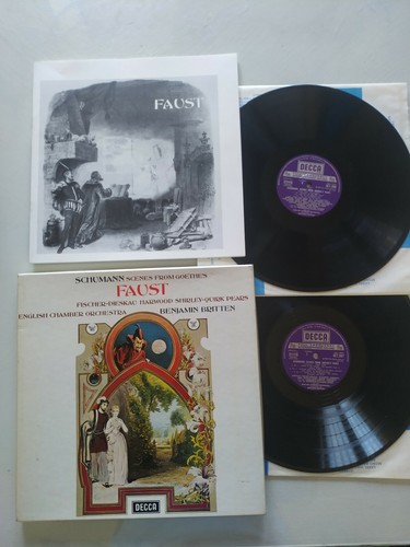 Schumann Faust Dieskau Britten Decca 1973 Boîte 2 X LP + Livret 12 " vinile | eBay