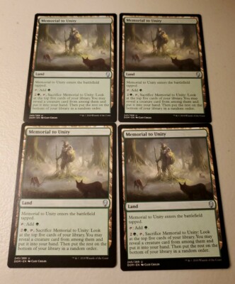 Mtg 4x Memorial To Unity Moderate Play | eBay