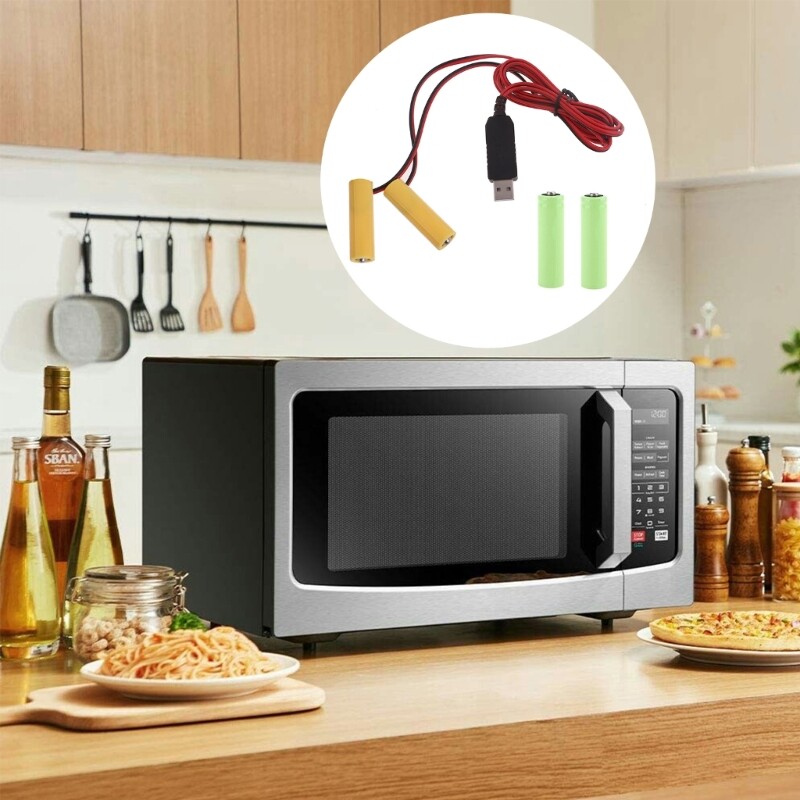 2 in 1 LR6 Battery Eliminators Replace 1.5V LR6 Batteries USB Power ...