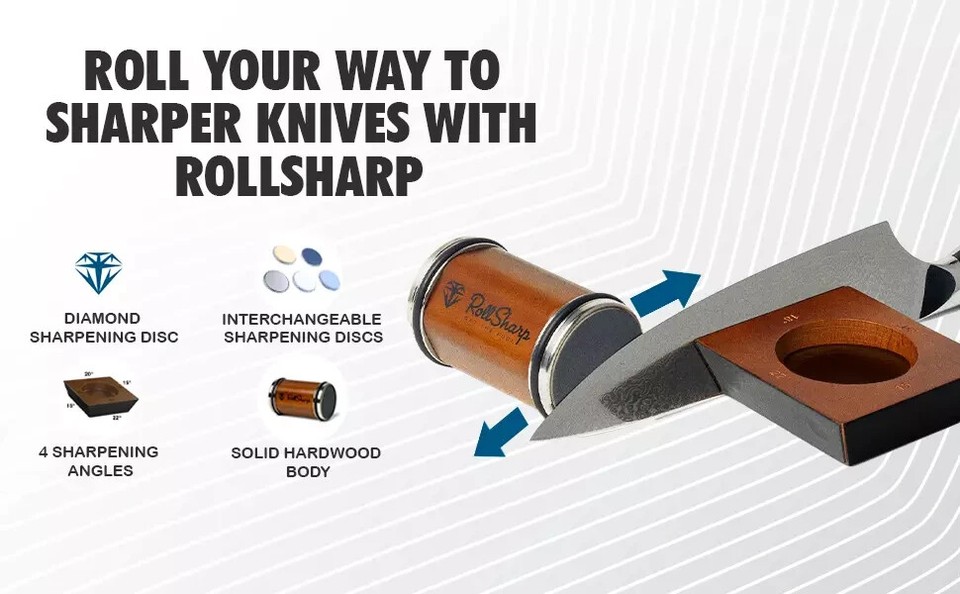 Original RollSharp - Rolling Knife Sharpener Get the Edge - Sharp ...