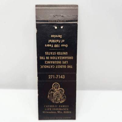 Vintage Matchcover Catholic Family Life Insurance Milwaukee Wisconsin ...