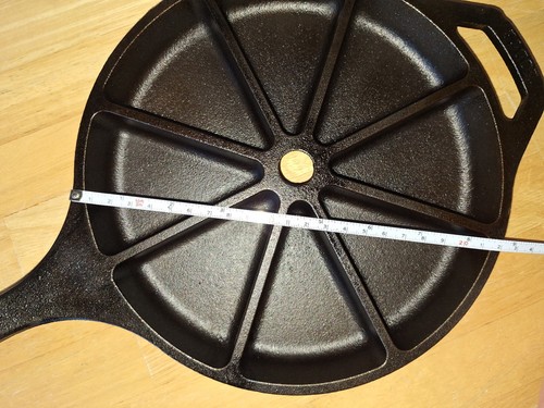 Restored Cracker Barrel Lodge Cast Iron Skillet 8 Wedge Cornbread Pan ...