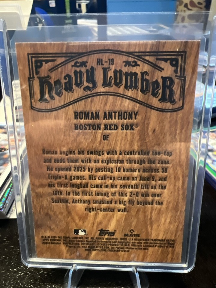 2026 Topps Series 1 Roman Anthony Heavy Lumber RC | eBay