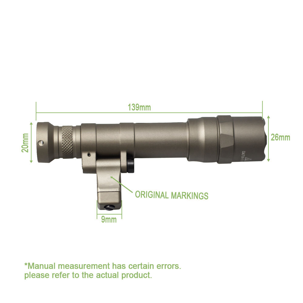 For M640DF Dual Fuel Tactical Flashlight with Switch Hunting Weapon ...