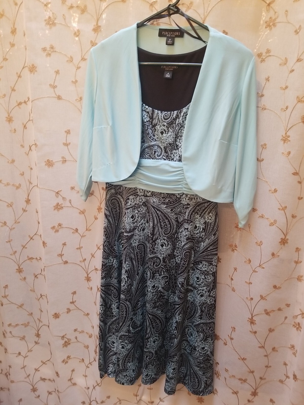 Women's Perceptions New York Pullover Dress. Size S blue/black Midi | eBay