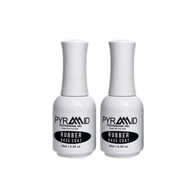 TWO Pyramid Gel Rubber Base Coat No Cleanse Wipe Nail Polish 15 mL 05oz ...