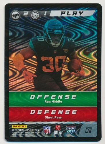 C78 PLAY 2021 Panini NFL Five Football TCG JAGUARS SWIRL-O-RAMA JAMES ...