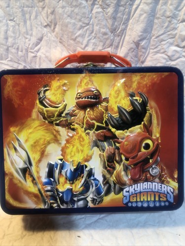 Children's Tin Lunch Box Skylanders Giants 2013 storage crayon snack ...