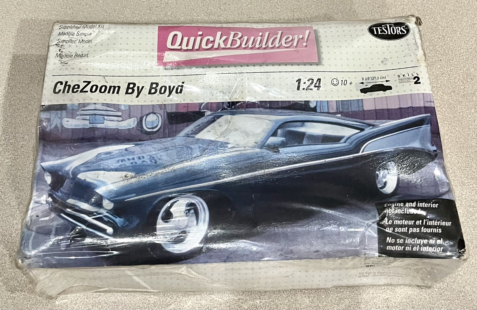 🏁 Testors Quick Builders CheZoom by Boyd 1994 Model Kit #5201 - 1/24 🏁 ...