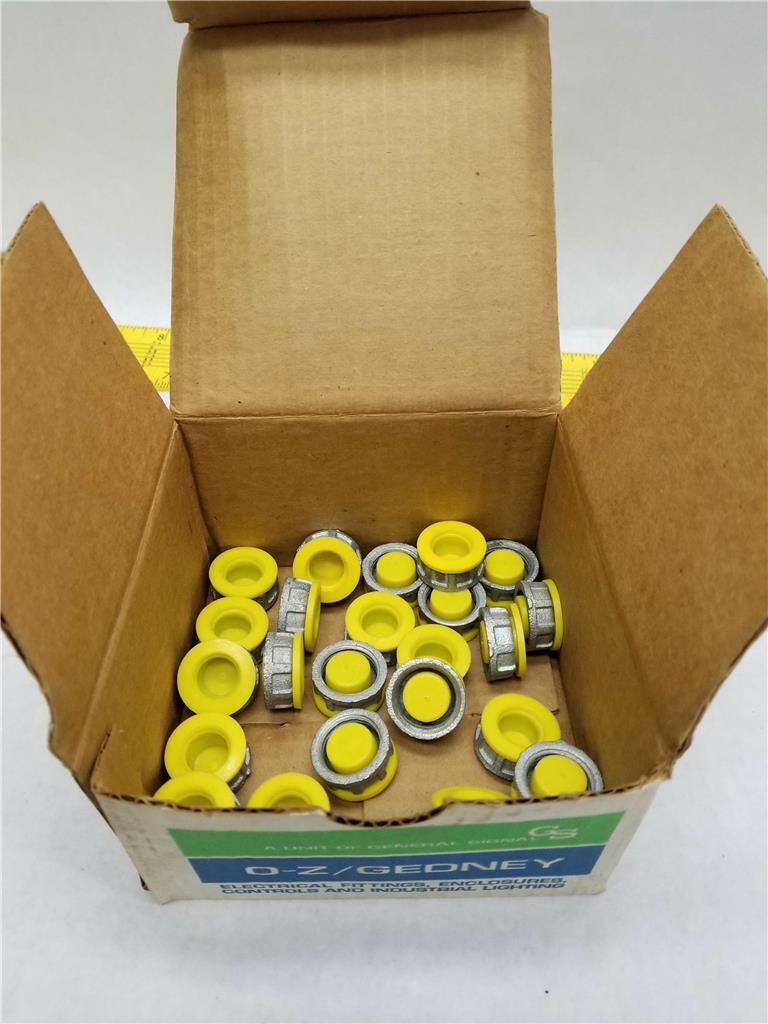 O-Z Gedney 3-50 1/2" Zinc Plated Malleable Iron Capped Bushings (Box of ...