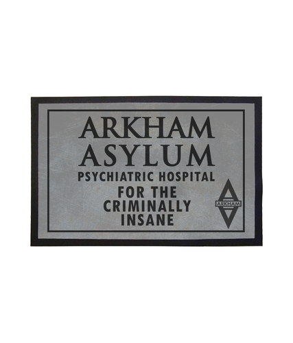 Arkham Asylum Psychiatric Hospital Sign Doormat Inspired by Batman DC ...