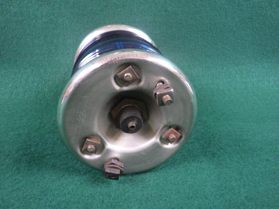 Pair Vintage Marine Navigation lights Chrome, Red+Blue Glass Lenses ...