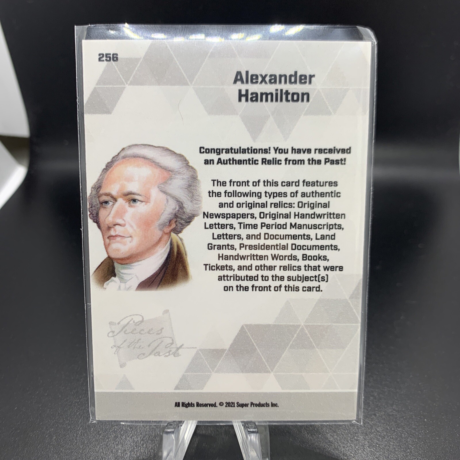 2021 Pieces Of The Past Alexander Hamilton Relic Card by Super #256 ...