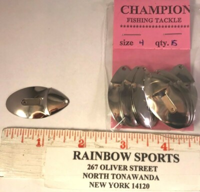 JUNE BUG SPINNER BLADES #4 NICKEL Plate (approx 1 5/8" long) 15pk ...