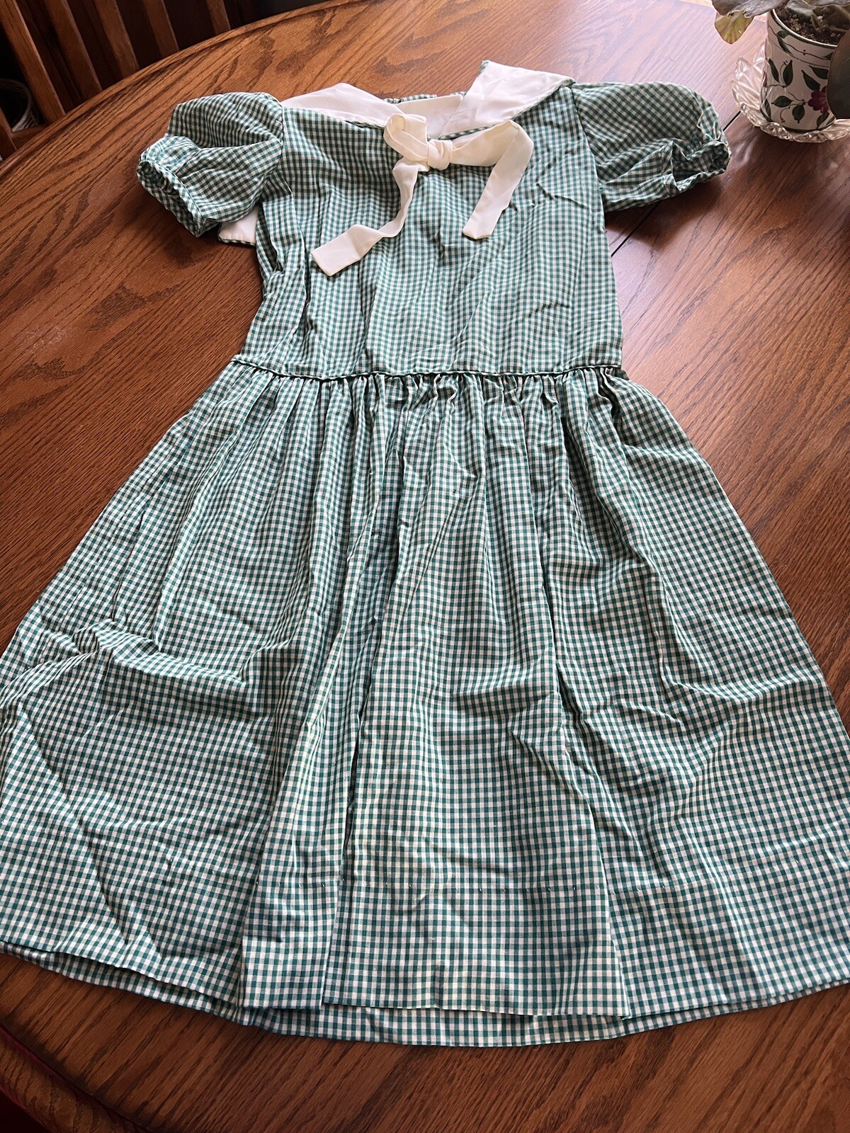 vtg mondays child girls 10 checkered dress prairie pe… - Gem