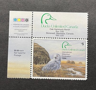 WTDstamps - 1994 DUCKS UNLIMITED CANADA - DU Duck Stamp - Mint OG NH | eBay