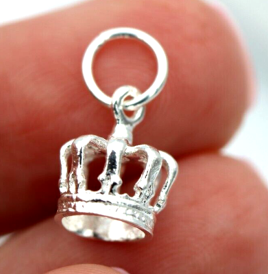 Sterling Silver Small Royal Crown Pendant Or Charm *Free Post In Oz | eBay