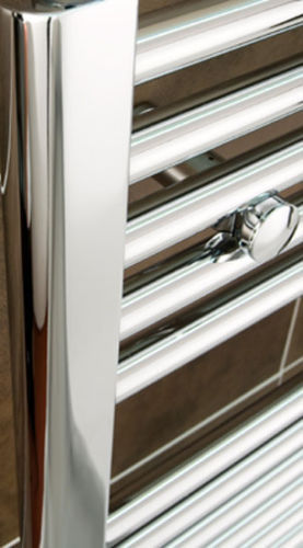 600 mm High Small Size Flat Chrome Heated Towel Rail Radiator | eBay UK