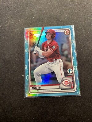 JACKSON MILLER 2020 Topps 1st Bowman Draft 1st Edition SKY BLUE FOIL BD ...