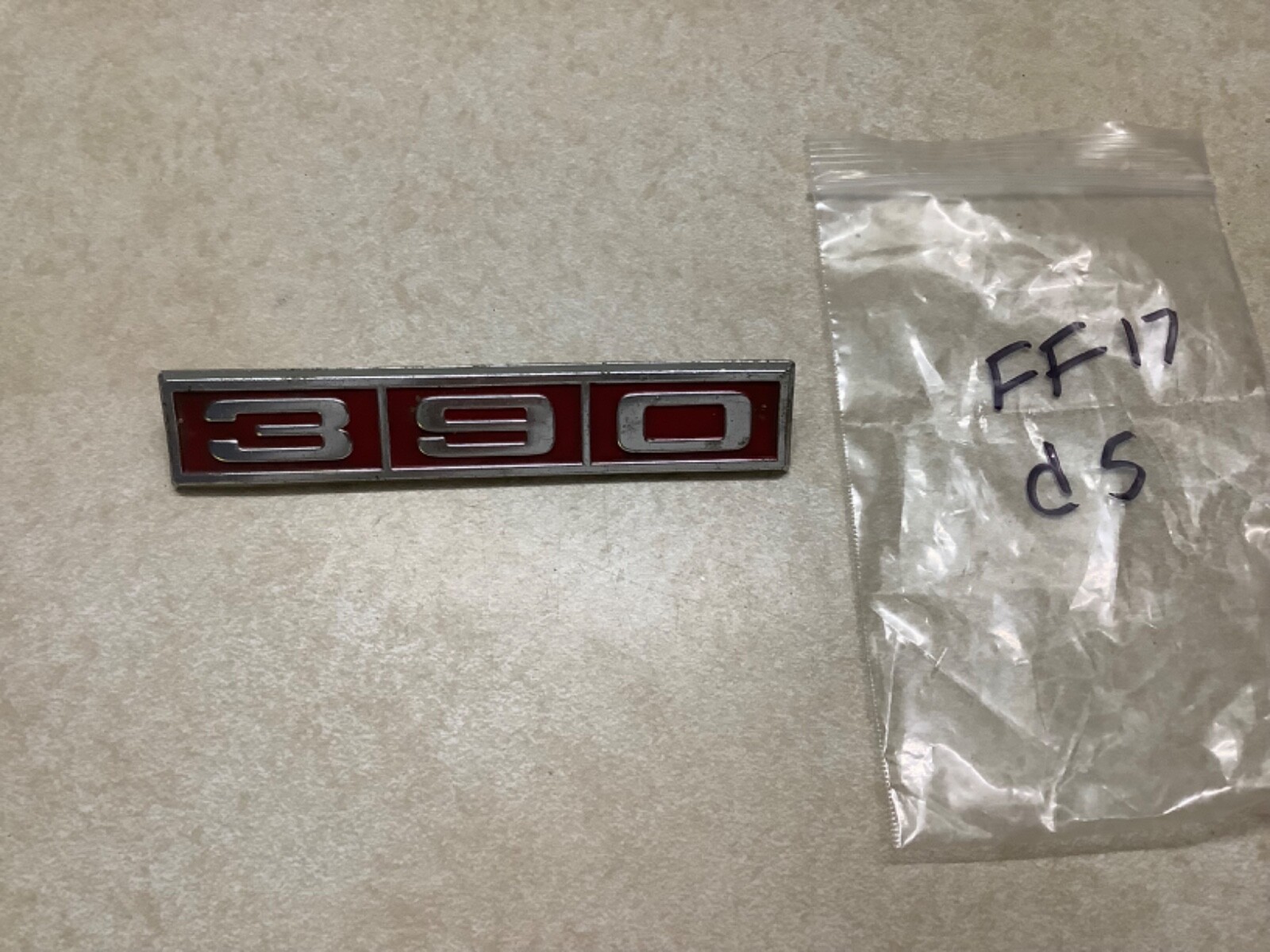 FOMOCO 37-D Ford 390 AUTOmobile emblem 1968-1970 FronT fender Badge ...