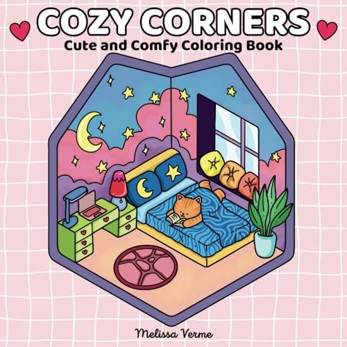 Cozy Corners: Cute and Comfy Coloring Book for Adults and Teens with ...