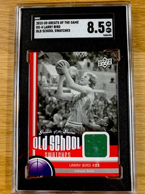 LARRY BIRD 2010 Upper Deck GREATS OF THE GAME OLD SCHOOL JERSEY PATCH ...